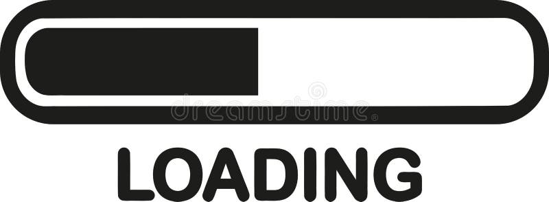 Loading symbol with bar stock vector. Illustration of pictogram - 107178728