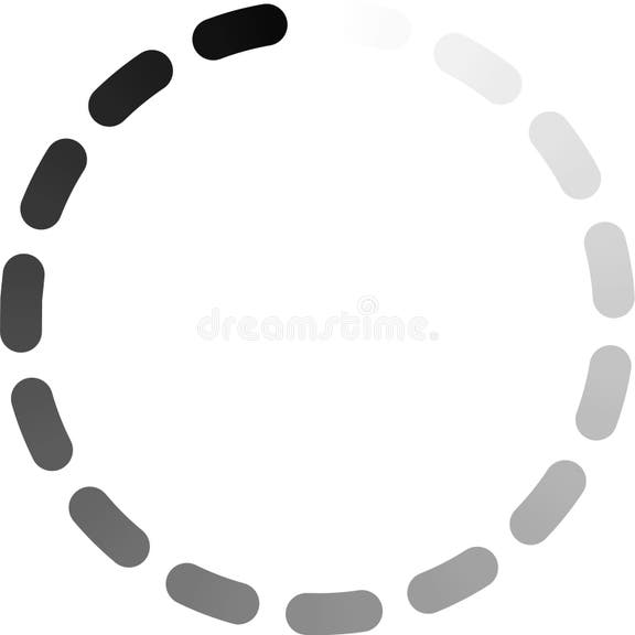 Loading Symbol with Rounded Shapes Gradually Fading, Representing ...