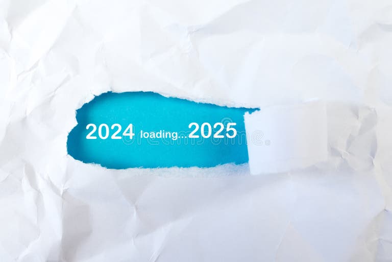 Loading 2025 Symbol on Torn Paper Stock Image - Image of written ...