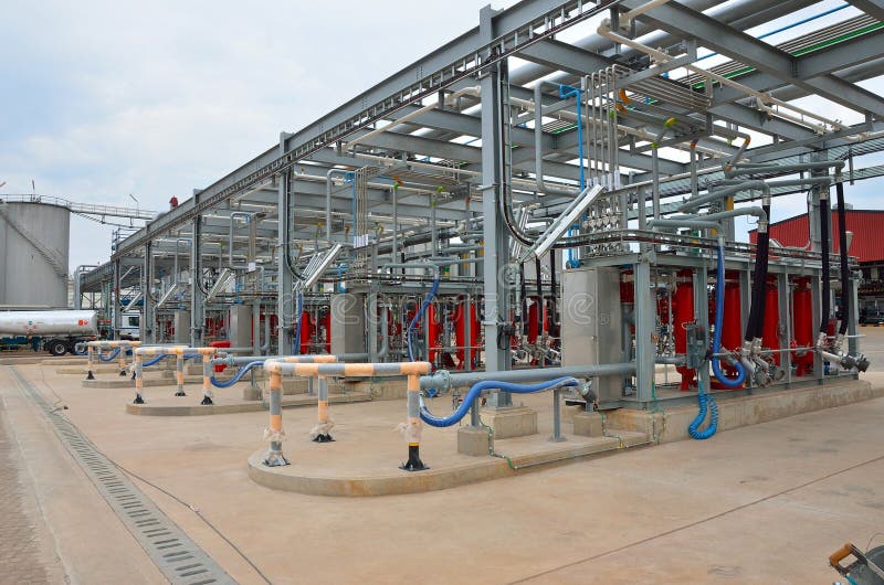 Loading Tank Trucks Technology on the Terminal, South Africa Stock ...