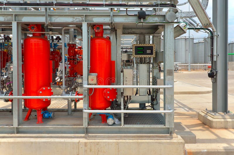 Loading Tank Trucks Technology on the Terminal, South Africa Stock ...