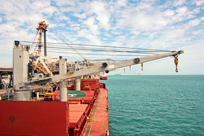 Loading Terminal of Coal Products for Cargo Ships, Bulkers and View of ...