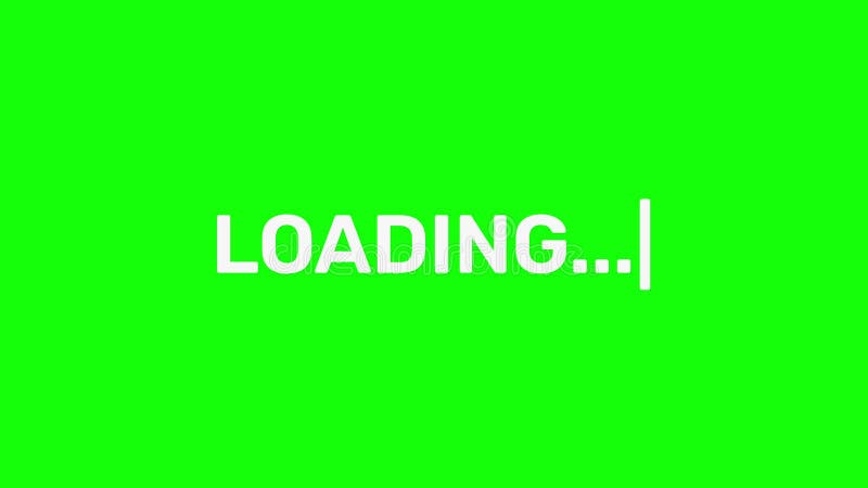 Loading Text Animation Looping Green Screen Background Stock Video - Video of downloading ...
