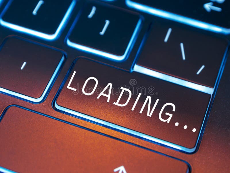 LOADING... Text on Keyboard Key Inscription Stock Image - Image of ...