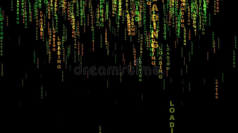 Loading Text Matrix Style Concept Stock Footage - Video of information ...