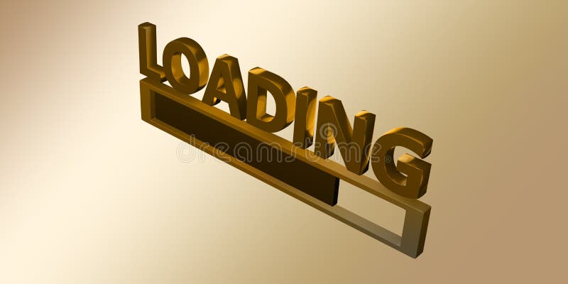 Loading Text and Symbols on a Simple Background 3d Illustration Stock ...