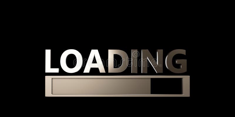 Loading Text and Symbols on a Simple Background 3d Illustration Stock ...