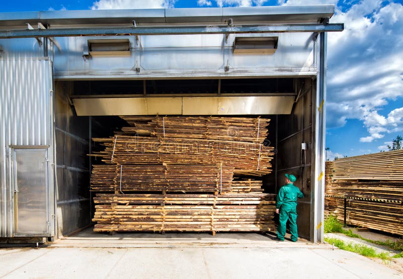 Loading Timber To the Dryer Editorial Stock Image - Image of processing ...