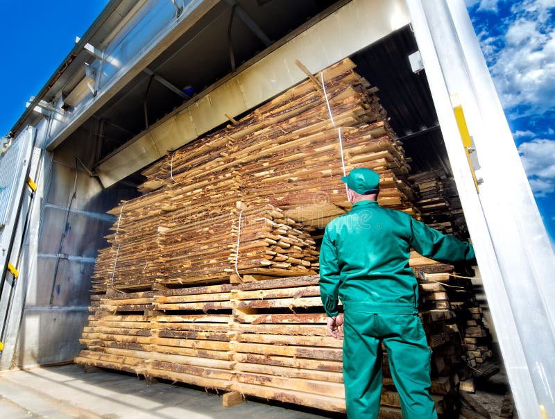 Loading Timber To the Dryer Editorial Photography - Image of plant ...
