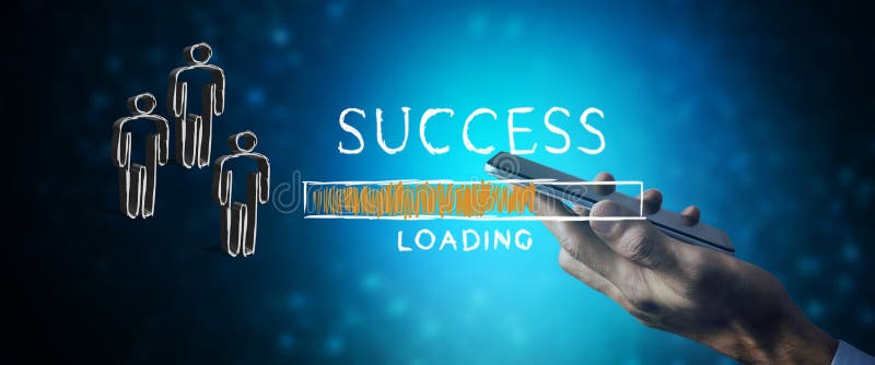 Loading To Business Growth Success Concept Stock Illustration ...