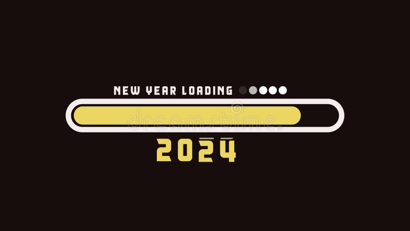 Loading 2023 To 2024 Progress Bar Green Screen Animation. Happy New ...