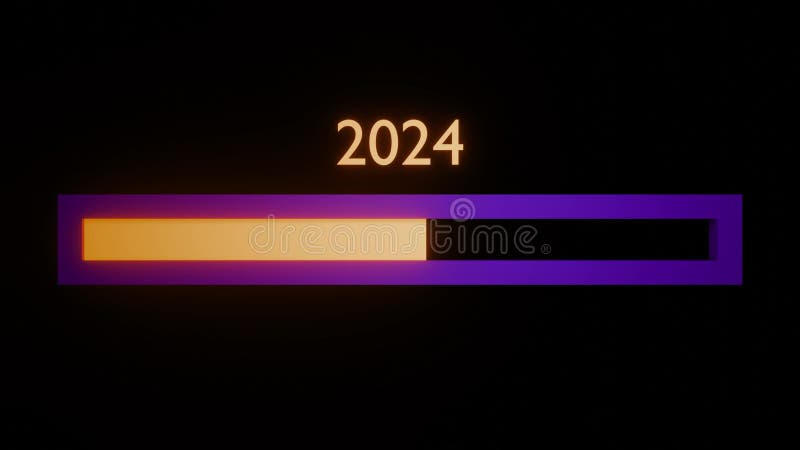Loading 2024 To 2025 Progress Bar Green Screen Animation. Happy New ...