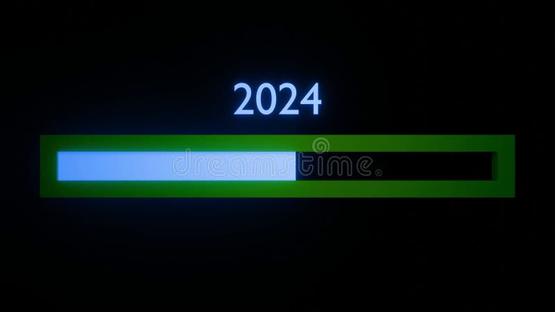 Loading 2024 To 2025 Progress Bar Green Screen Animation. Happy New ...