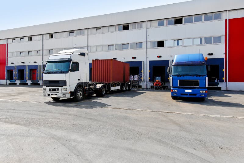 Loading trucks stock photo. Image of shipment, industrial - 16039710