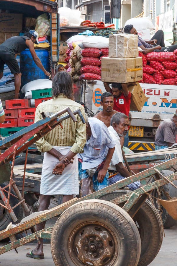 Loading and Unloading Activity Editorial Photography - Image of colombo ...