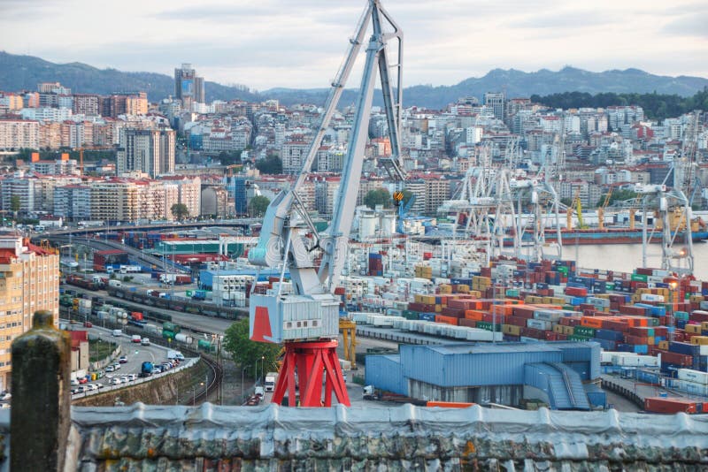 Loading and Unloading Crane for Cargo Containers on the Seaport ...