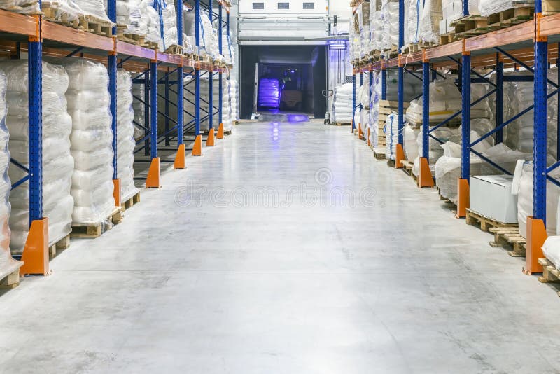 Loading or Unloading of Goods in the Warehouse Stock Photo - Image of ...