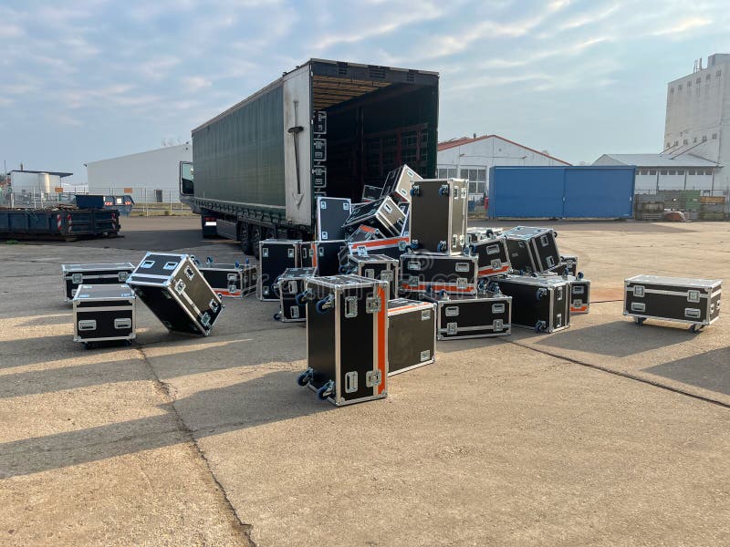 Loading or Unloading Incident: Road Cases Fell Off a Truck Trailer at ...