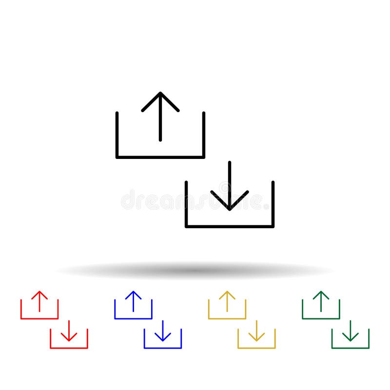 Loading and Unloading Sign Multi Color Style Icon. Simple Thin Line ...