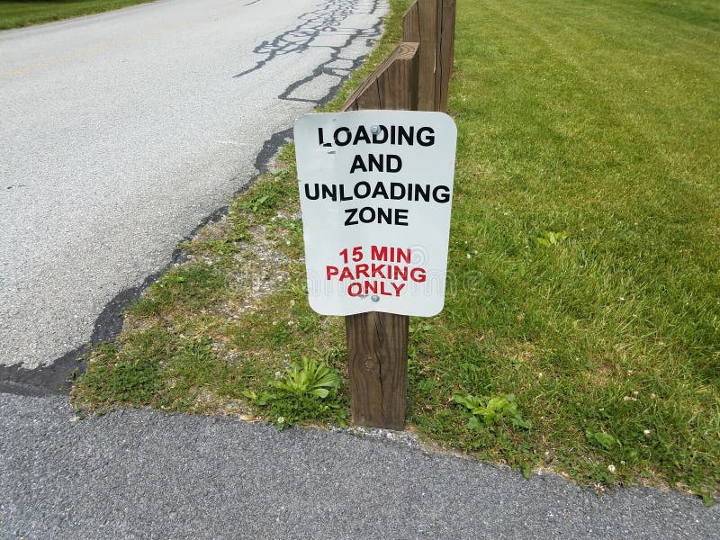 Parking For Loading And Unloading Stock Photo - Image of place ...