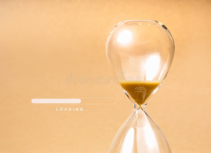 Loading Update Concept. Text "Loading..." with Progress Bar Near ...