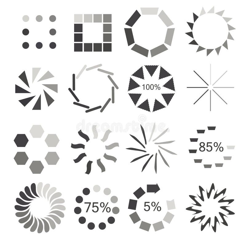 Loading vector set stock illustration. Illustration of computer - 249725754