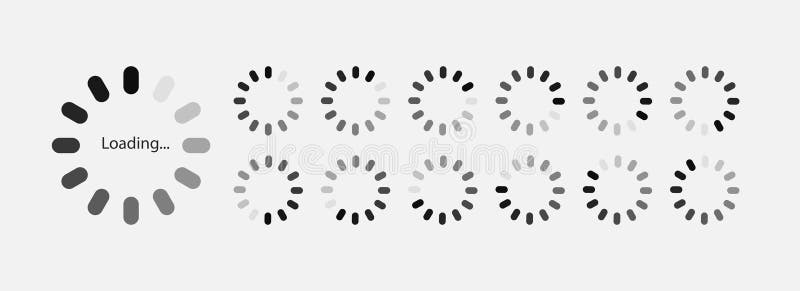 Loading Vector Symbol Set for Motion Design Stock Vector - Illustration ...