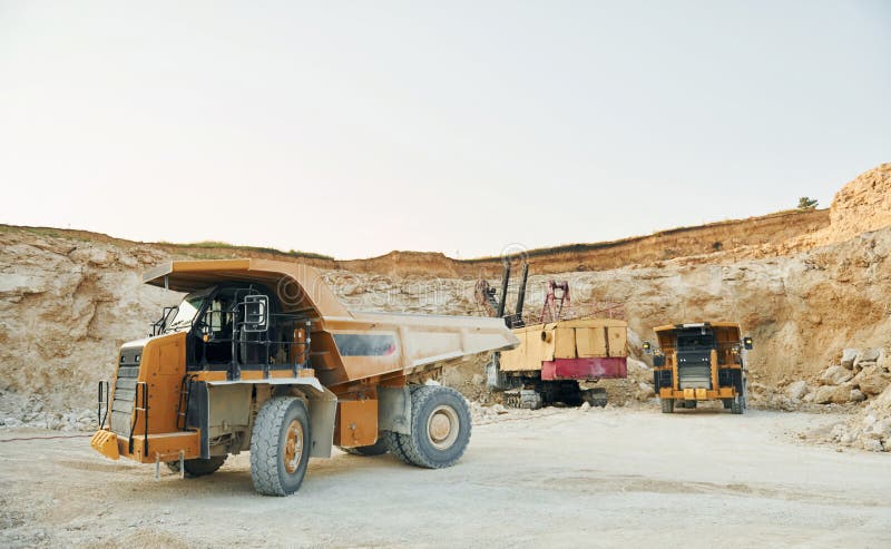 Loading Vehicle is Outdoors on the Borrow Pit at Daytime Stock Photo ...
