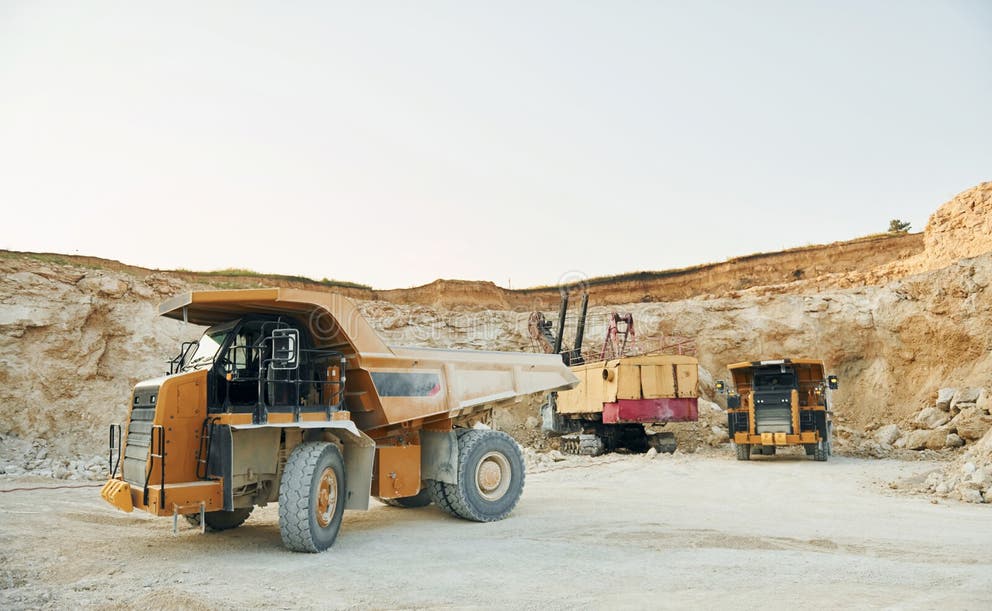 Loading Vehicle is Outdoors on the Borrow Pit at Daytime Stock Photo ...