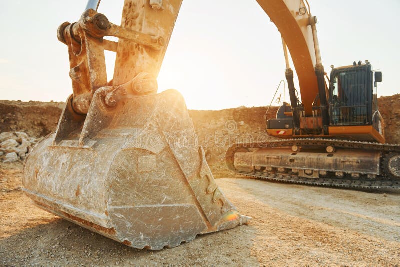 Loading Vehicle is Outdoors on the Borrow Pit at Daytime Stock Photo ...