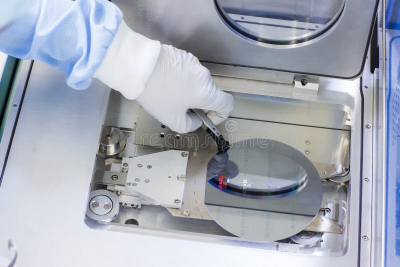 Loading a Wafer into a ALD System Stock Photo - Image of technology ...