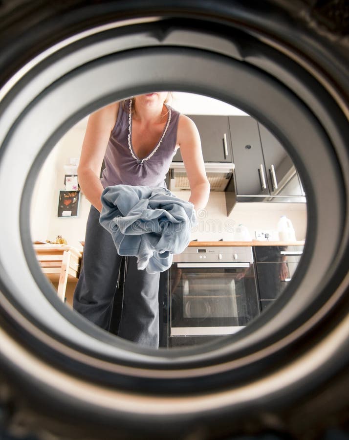Loading the Washing Machine Stock Image - Image of handle, cleaning ...