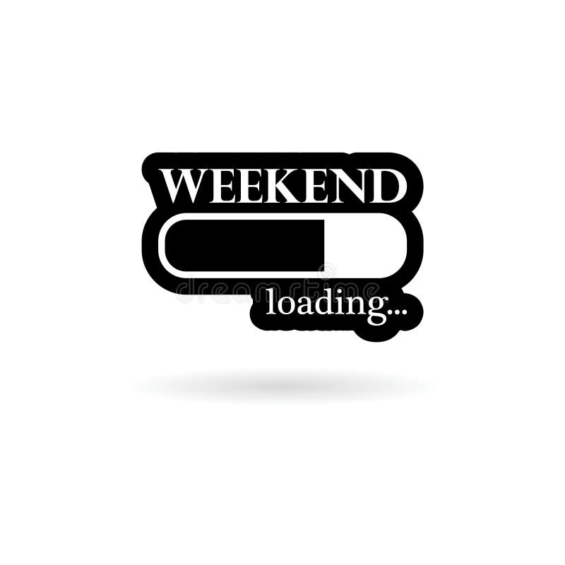 Loading Weekend icon stock vector. Illustration of business - 115530391