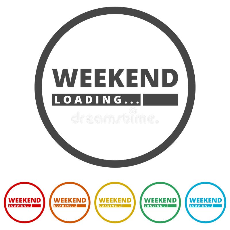 Loading Weekend, Weekend Loading Concept, 6 Colors Included Stock ...