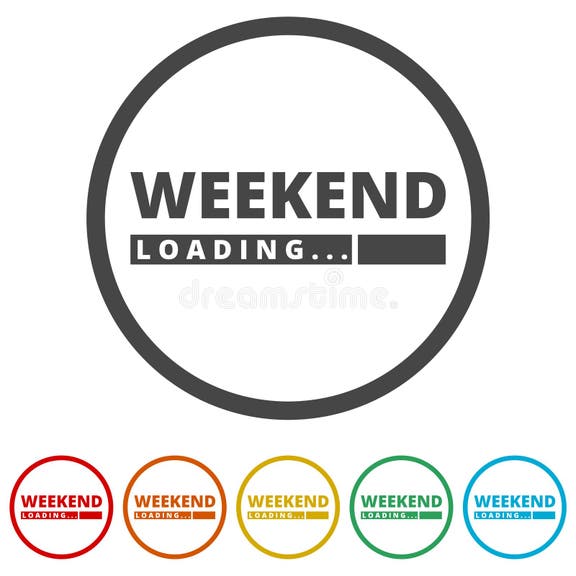 Loading Weekend, Weekend Loading Concept, 6 Colors Included Stock ...