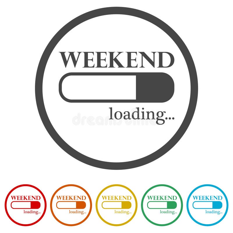 Loading Weekend, Weekend Loading Concept, 6 Colors Included Stock ...