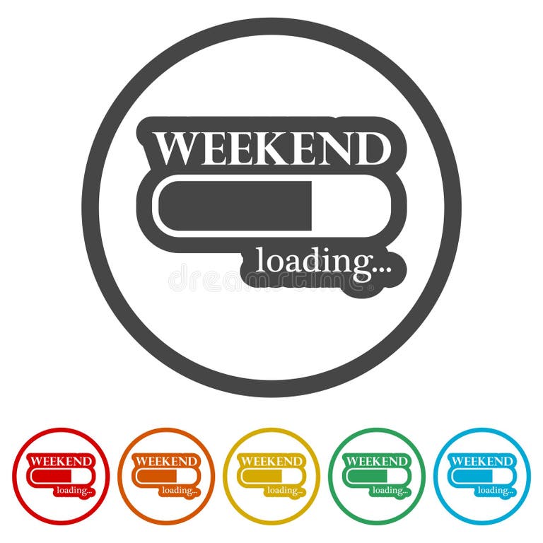 Loading Weekend, Weekend Loading Concept, 6 Colors Included Stock ...