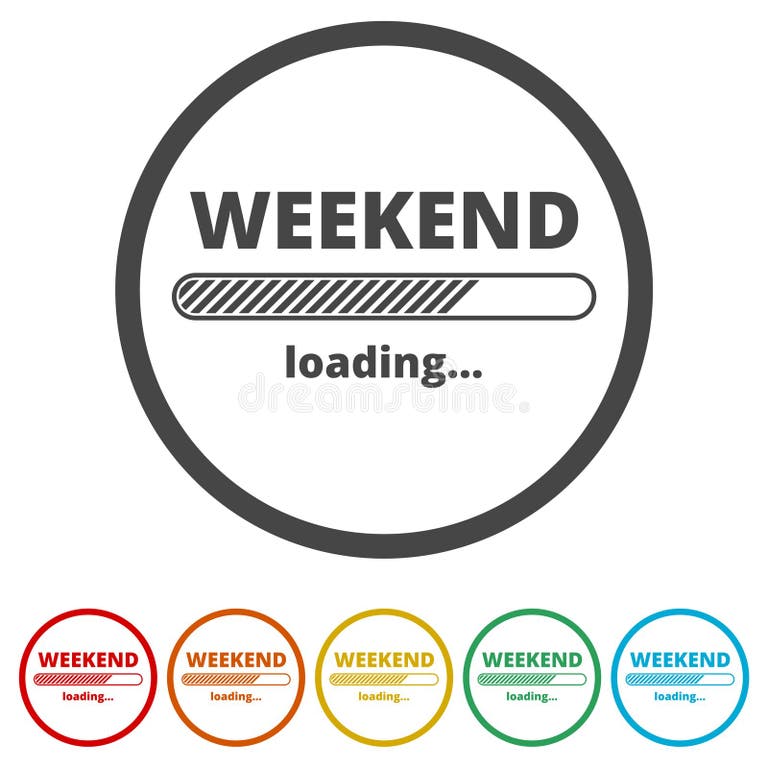 Loading Weekend, Weekend Loading Concept, 6 Colors Included Stock ...