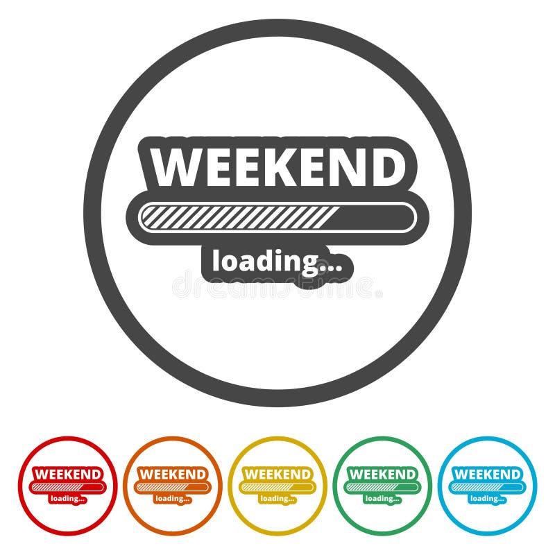 Loading Weekend, Weekend Loading Concept, 6 Colors Included Stock ...