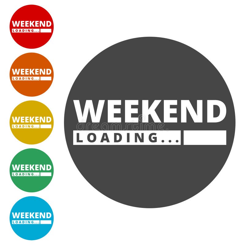Loading Weekend stock vector. Illustration of funny - 169570316