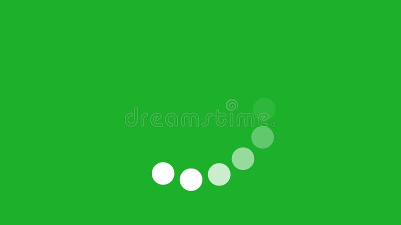 Loading White Dots Circle Animation Green Screen Progress Waiting Stock ...