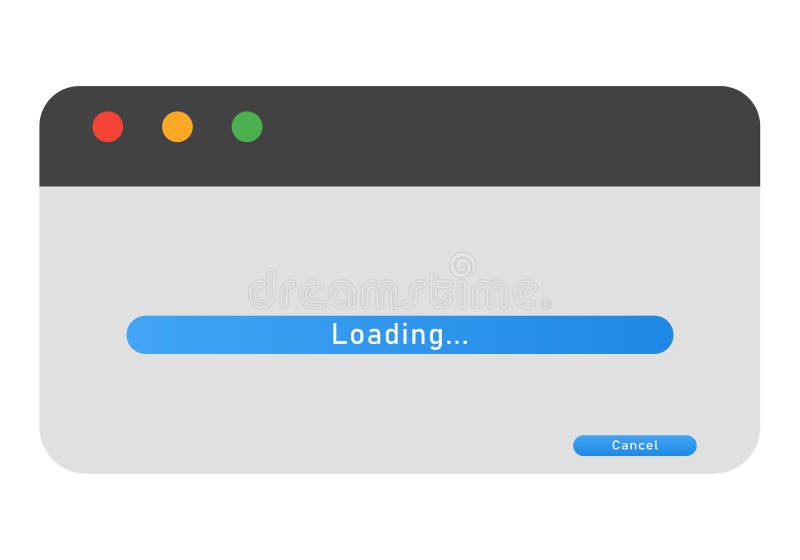 Loading Window Flat Bar. Download Vector Simple Illustration Stock ...