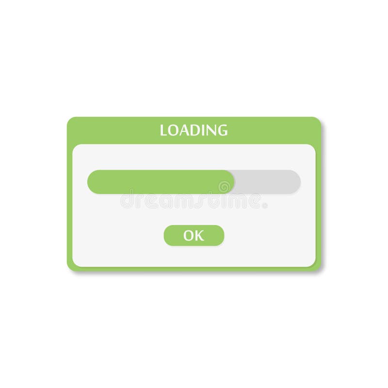 Loading Window, Visible Progress Bar, Flat Illustration Stock ...