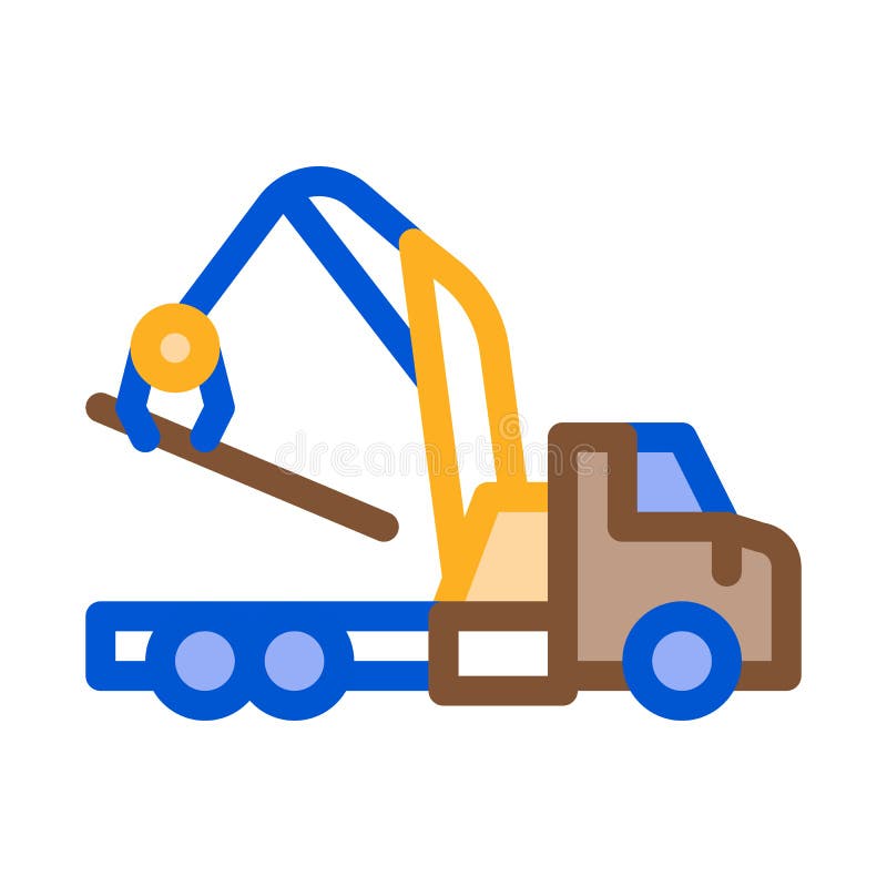 Loading Wood Machine Icon Vector Outline Illustration Stock Vector ...