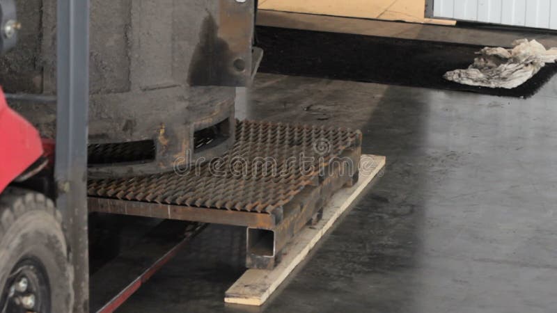 Loading Work Forklift Truck. Electric Forklift Truck. Loading Work ...