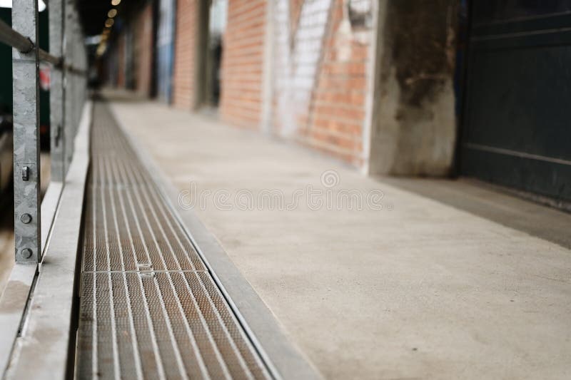 Loading Zone of Old Warehouse Compartments Stock Photo - Image of ...