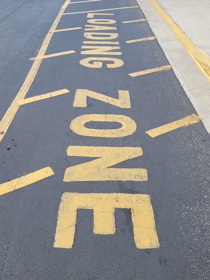 Loading Zone Road Paint stock photo. Image of loading - 224900162
