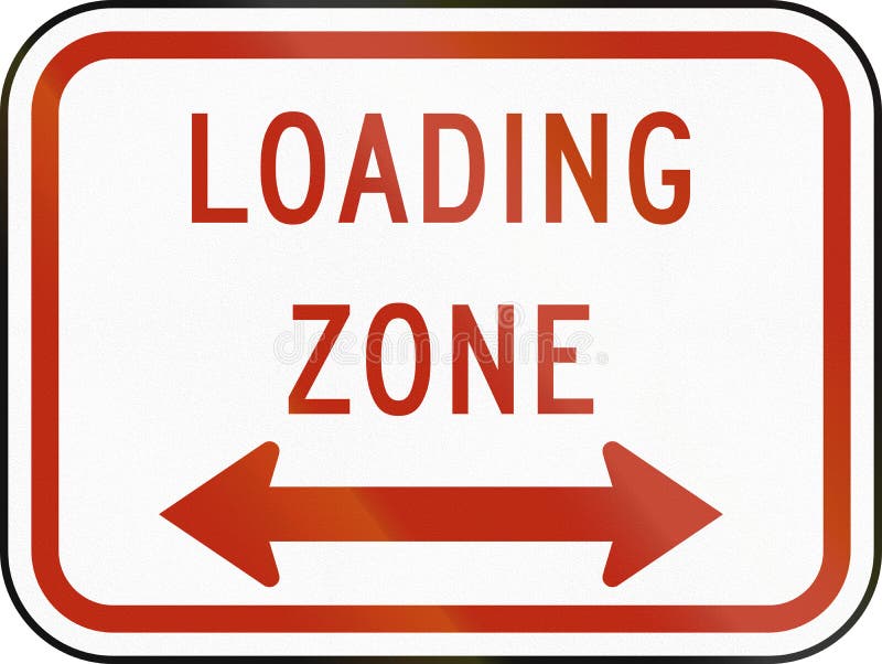 Loading Zone Sign. Illustration Isolated on White. Blue Mandatory ...