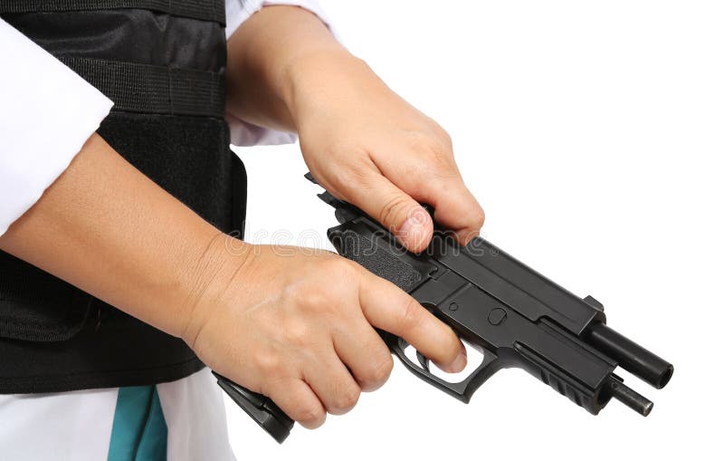 Loading Ammunition into Rifle Stock Photo - Image of guns, control ...