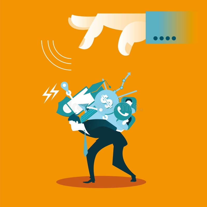 Loads Employee More Work and Problems Stock Vector - Illustration of ...